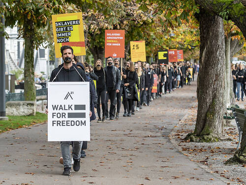 Manifestations contre la traite des êtres humains et l'esclavage Manifestations contre la traite des êtres humains et l'esclavage