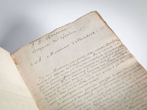 Un manuscrit très rare de Rousseau acquis par la Fondation Bodmer